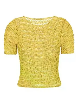 Alberta Ferretti Open-knit T-shirt