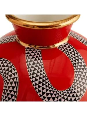 Jonathan Adler Eden Round Vase - Red