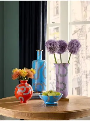 Jonathan Adler Eden Round Vase - Red