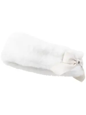 MAISON MICHEL Zaza Ear Headband - White