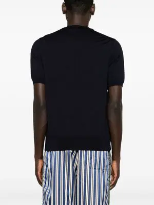 Play Comme Des Garcon Heart-patch Jumper - Blue