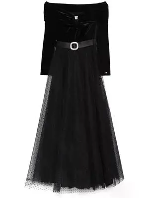 NISSA Belted Maxi Dress