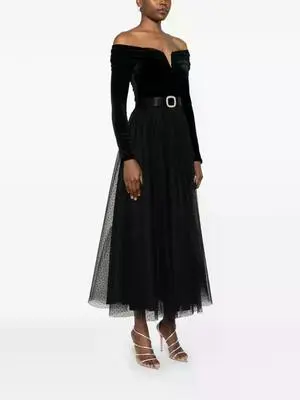 NISSA Belted Maxi Dress