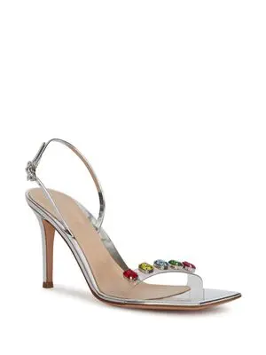 GIANVITO ROSSI 105mm Crystal-embellished Sandals - Silver