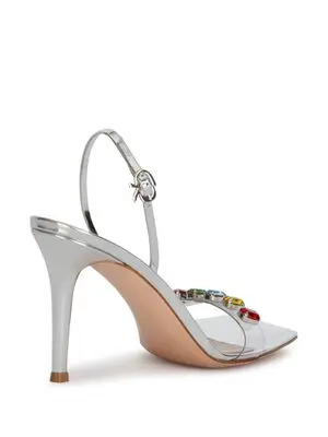 GIANVITO ROSSI 105mm Crystal-embellished Sandals - Silver