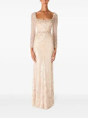 Jenny Packham Kestra Embellished Maxi Dress - Neutrals