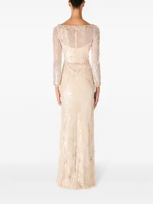 Jenny Packham Kestra Embellished Maxi Dress - Neutrals