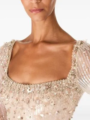 Jenny Packham Kestra Embellished Maxi Dress - Neutrals