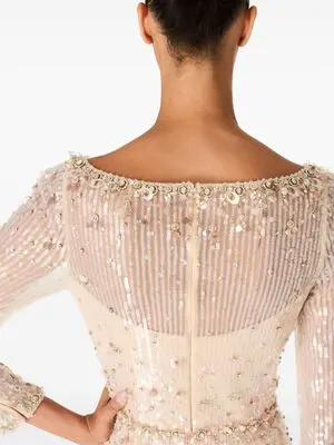 Jenny Packham Kestra Embellished Maxi Dress - Neutrals