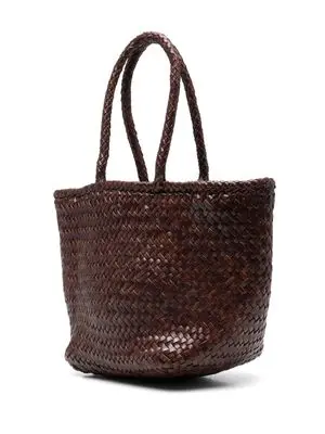 Dragon Diffusion Small Grace Basket Leather Tote Bag - Brown