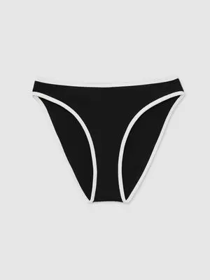 Good American Contrast Trim Bikini Bottom