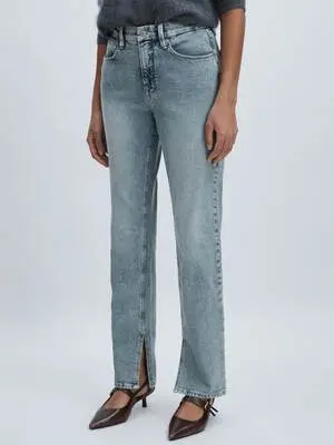 Good American Good Icon Straight-leg Jeans - Light Indigo