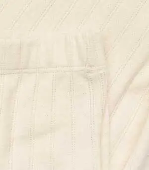 LESET Cotton Pointelle Lounge Trousers - Yellow