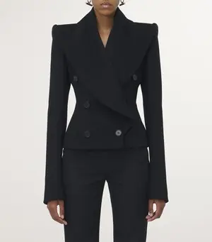 Alexander McQueen Wool-cashmere Double-breasted Blazer