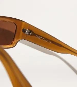 PORT TANGER Sabea Rectangle Sunglasses - Brown