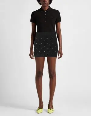 Zadig&Voltaire Mini Skirt In Merino Wool Blend With Crystal Embellishments