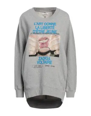 Zadig&Voltaire Organic Cotton Fleece Sweatshirt - Light Grey