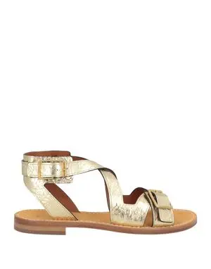 Zadig&Voltaire Gladiator Sandals In Metallic Leather - Gold