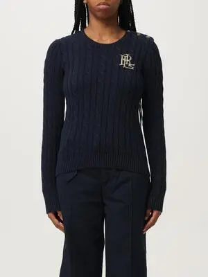 Polo Ralph Lauren Cable Knit Sweater With Embroidered Logo - Blue