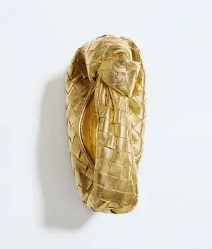 Bottega Veneta Mini Jodie Top Handle Bag - Gold