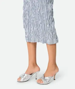 Bottega Veneta Blink Mule - Silver