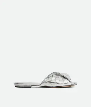 Bottega Veneta Blink Flat Mule - Silver