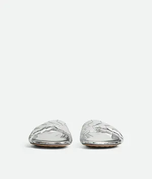 Bottega Veneta Blink Flat Mule - Silver