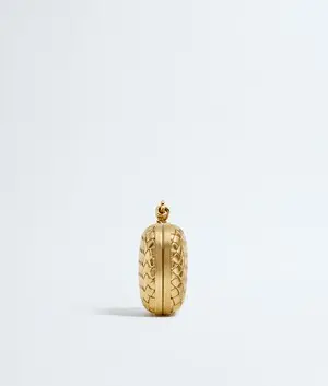 Bottega Veneta Intreccio Knot Clutch - Gold