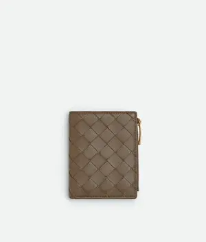 Bottega Veneta Intrecciato Small Bi-fold Wallet - Pinecone