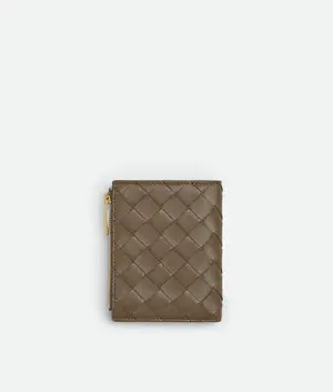 Bottega Veneta Intrecciato Small Bi-fold Wallet - Pinecone