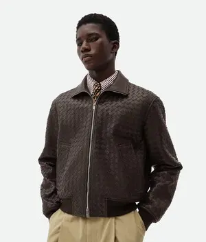 Bottega Veneta Intrecciato Leather Blouson - Fondant