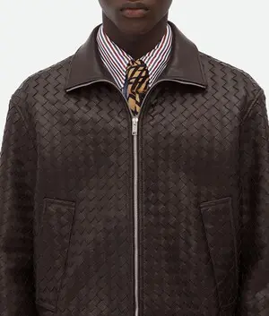 Bottega Veneta Intrecciato Leather Blouson - Fondant