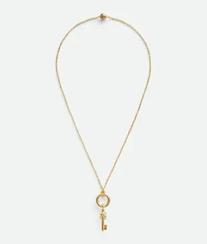 BOTTEGA  VENETA Bottega Veneta Key Knot Necklace - Yellow Gold