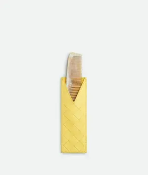 BOTTEGA  VENETA Intrecciato Comb Set - Sherbert/natural