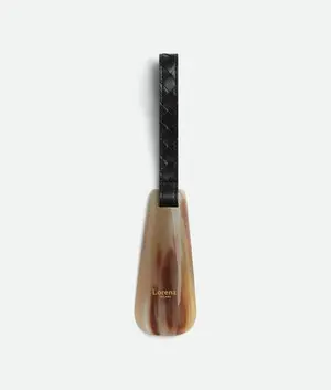 BOTTEGA  VENETA Intrecciato Shoe Horn - Black/natural