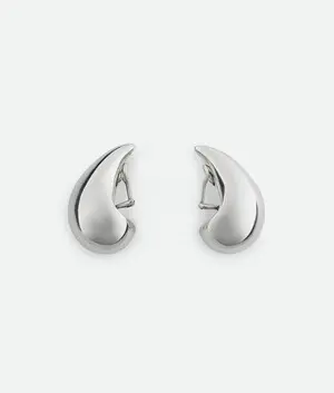 Bottega Veneta Medium Drop Earrings Silver