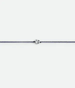 Bottega Veneta Knot Friendship Bracelet - Deep Blue