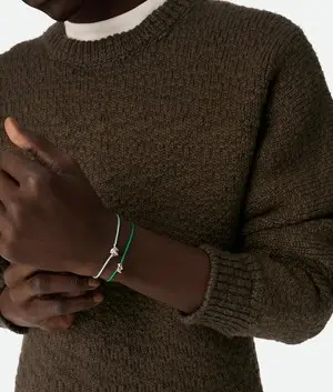 Bottega Veneta Friendship Bracelet - Teal