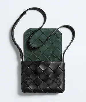 Bottega Veneta Intreccio Smooth Leather Diago Cross-body Bag