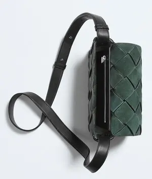 Bottega Veneta Intreccio Smooth Leather Diago Cross-body Bag
