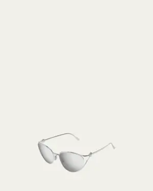Bottega Veneta Knot Metal Cat-eye Sunglasses
