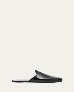 Prada Prada Analog Leather Slippers - Black