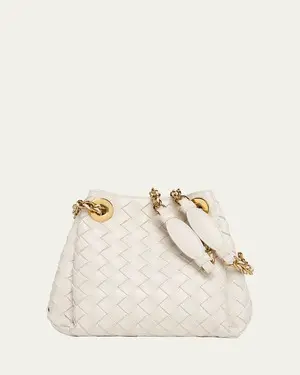 Bottega Veneta Small Parachute Shoulder Bag - Chalk