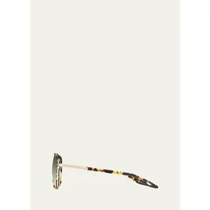 Barton Perreira Cani Aviator Sunglasses - Green