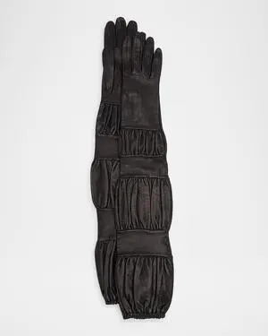 PAULA ROWAN Montserat Leather Gloves - Black