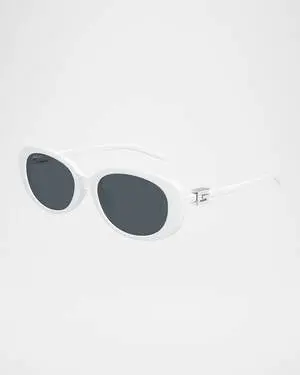 Gucci Cat-eye Sunglasses - Shiny Solid Off White