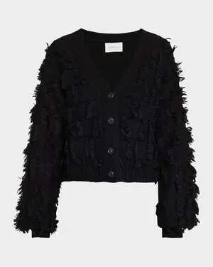 Eleven Six ELEVEN SIX Luella Fringed Cardigan - Black
