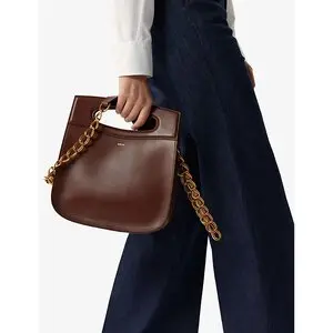 Soeur Cheri Leather Tote Bag - Brown