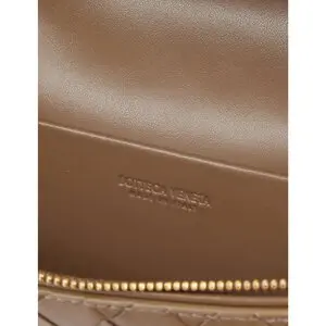 Bottega Veneta Intrecciato Leather Vanity Case - Pinecone-gold