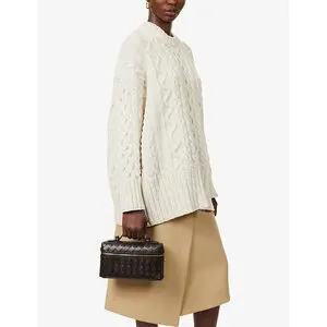 Bottega Veneta Leather Cross-body Bag - Fondant-gold